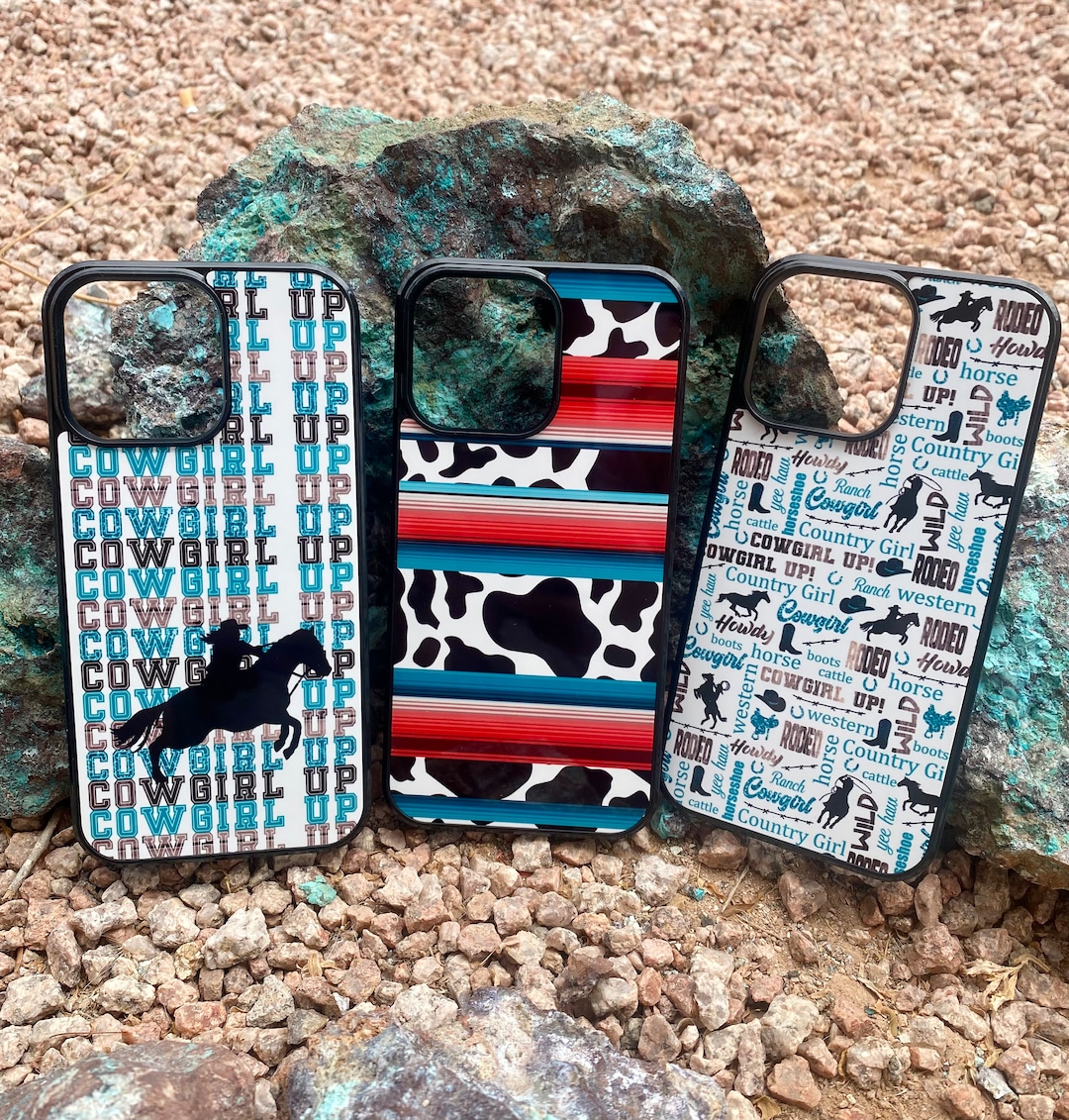 Cowgirl Up, Rodeo Cowgirl, Cow Print Serape Phone Case - Etsy