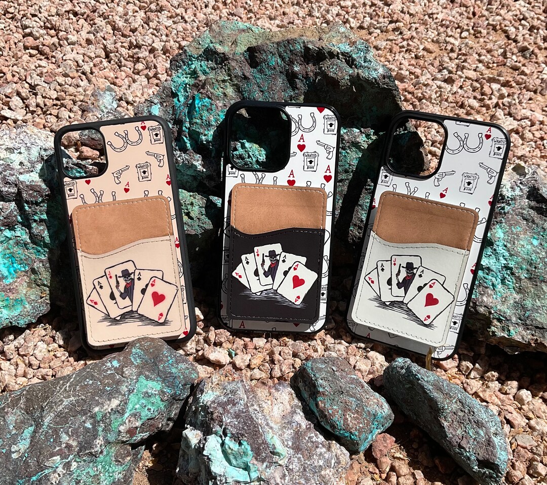 Western Poker Hand, Cowboy Card Game, Case With Card Holder Wallet ...