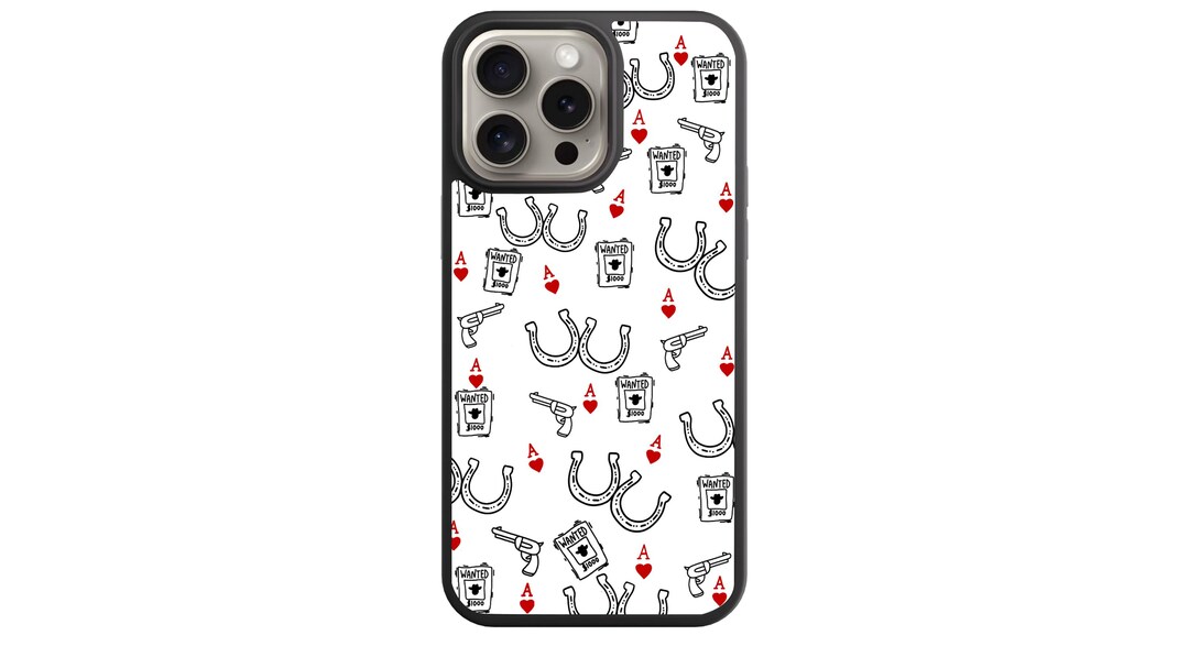 Cowboy Playing Cards Ace of Hearts Phone Case - Etsy