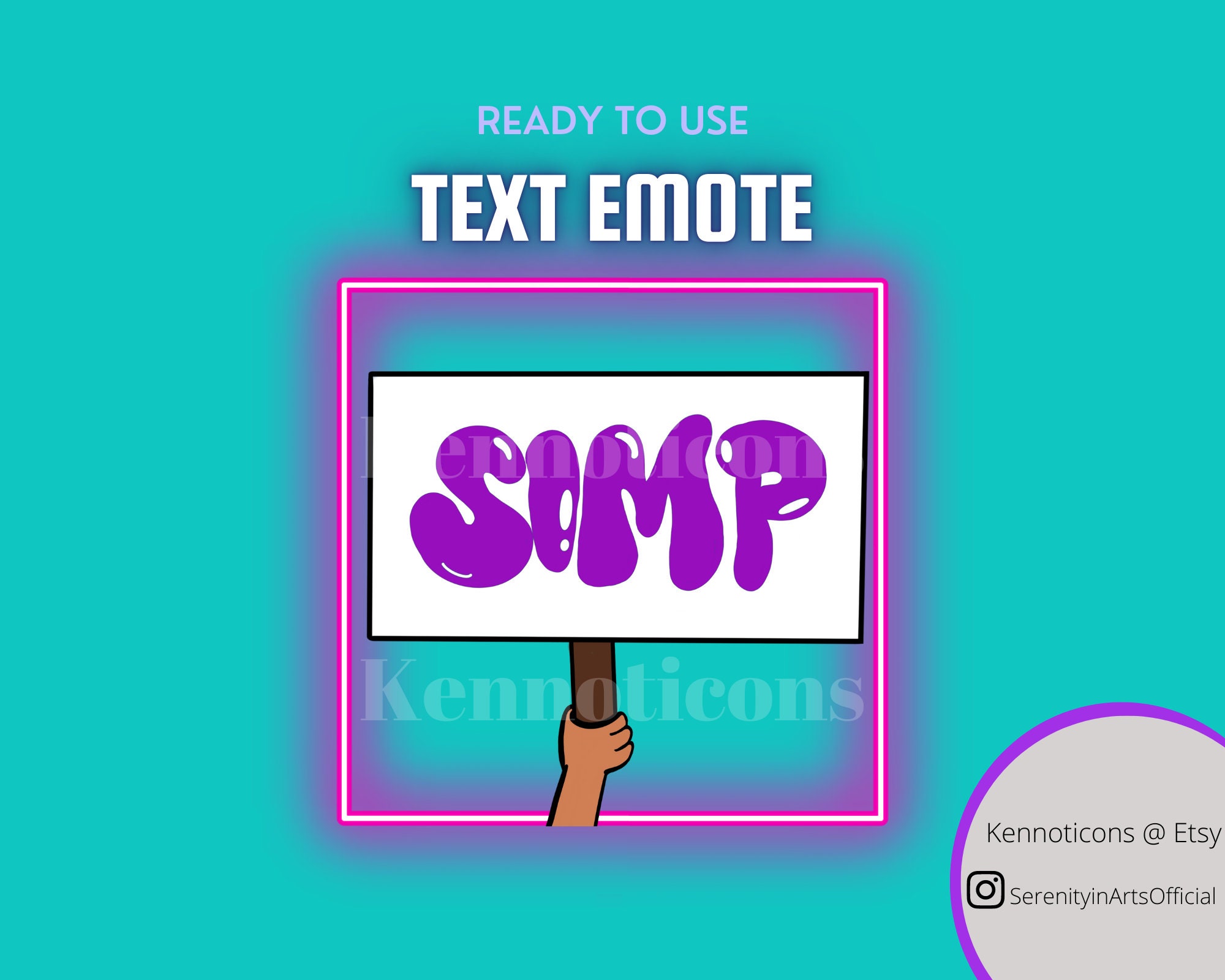 Ready to Use Twitch Emote Simp Sign Emotes purple Discord - Etsy
