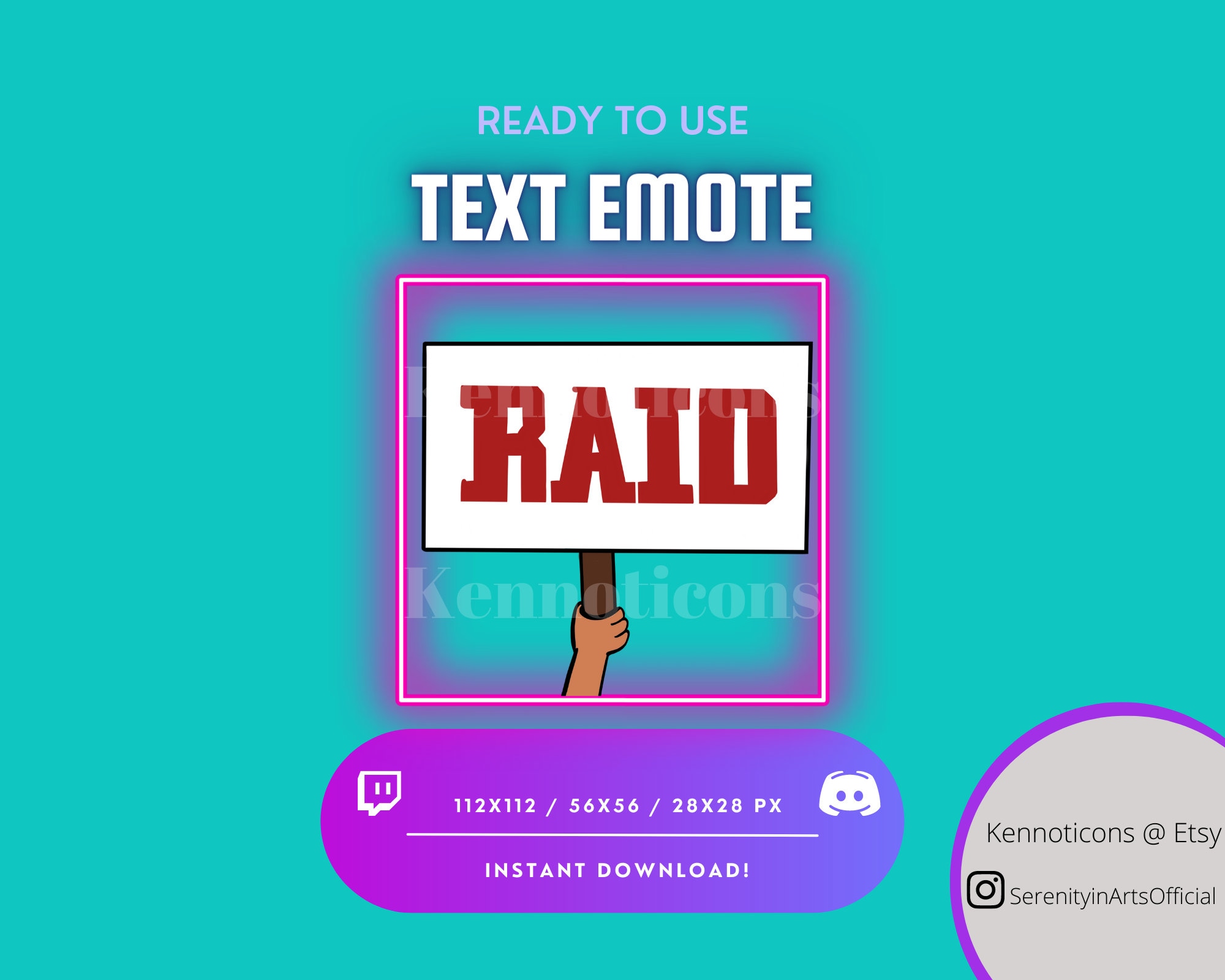 Ready to Use | Twitch Emote | Raid Sign Emotes | Discord - Etsy