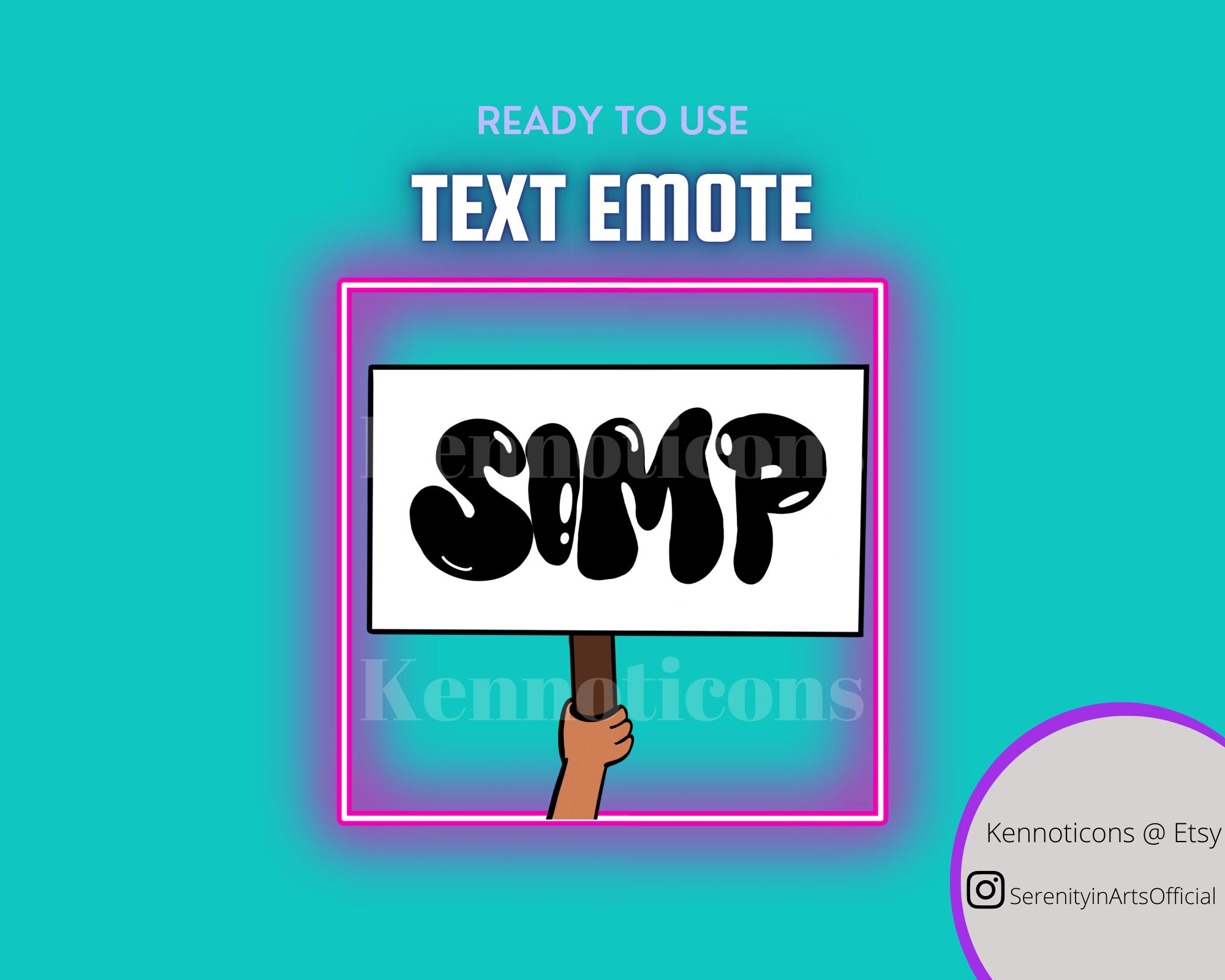 Ready to Use Twitch Emote Simp Sign Emotes black Discord - Etsy