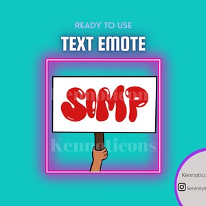 Ready to Use Twitch Emote Simp Sign Emotes red Discord - Etsy