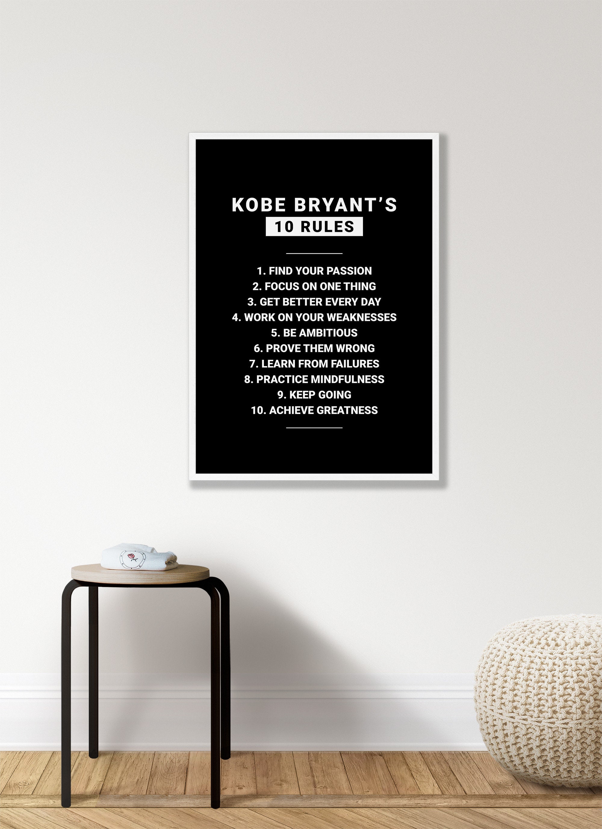 Kobe Bryant Motivational Wall Art Quote Prints Motivational - Etsy