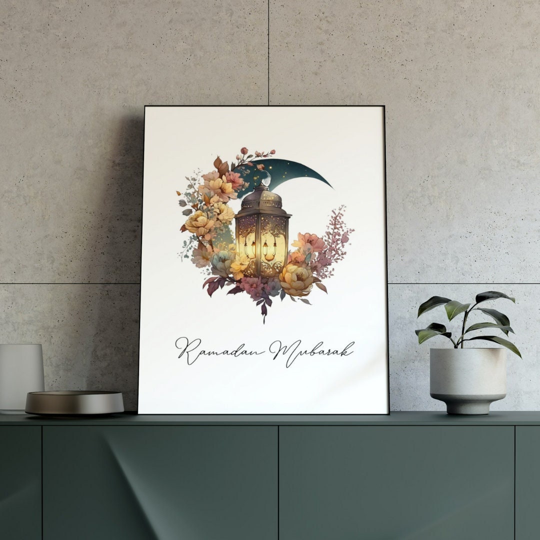 Ramadan Mubarak Poster | Printable Ramadan Poster/card | Minimal ...