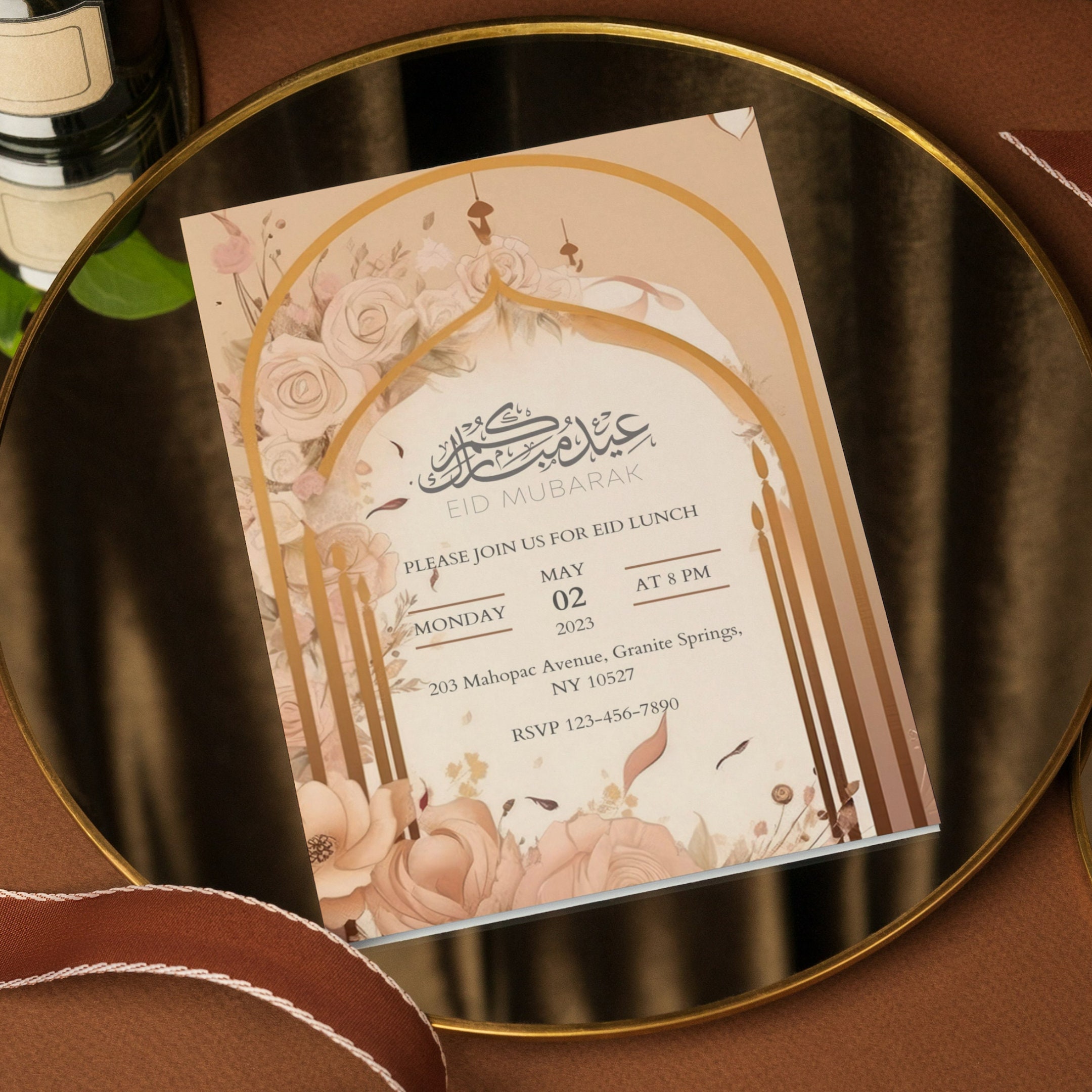 Editable Elegant Eid Party Invite Printable Eid Party Template Digital ...