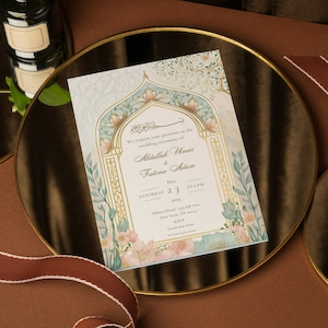 Islamic Wedding Invitation Card | Digital Nikaah Invite | Muslim ...