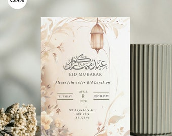 Editable Elegant Eid Party Invite Printable Eid Party Template Digital ...