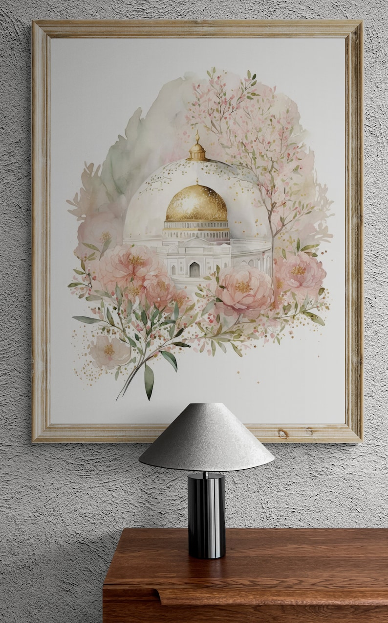 Dome of the Rock Wall Art Al Aqsa Mosque Poster Palestine - Etsy