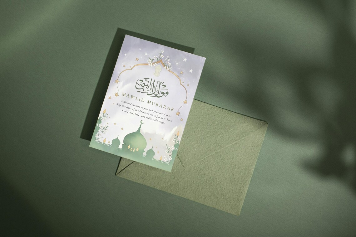 Editable Mawlid Card | Printable Mawlid Template | Digital Mawlid ...