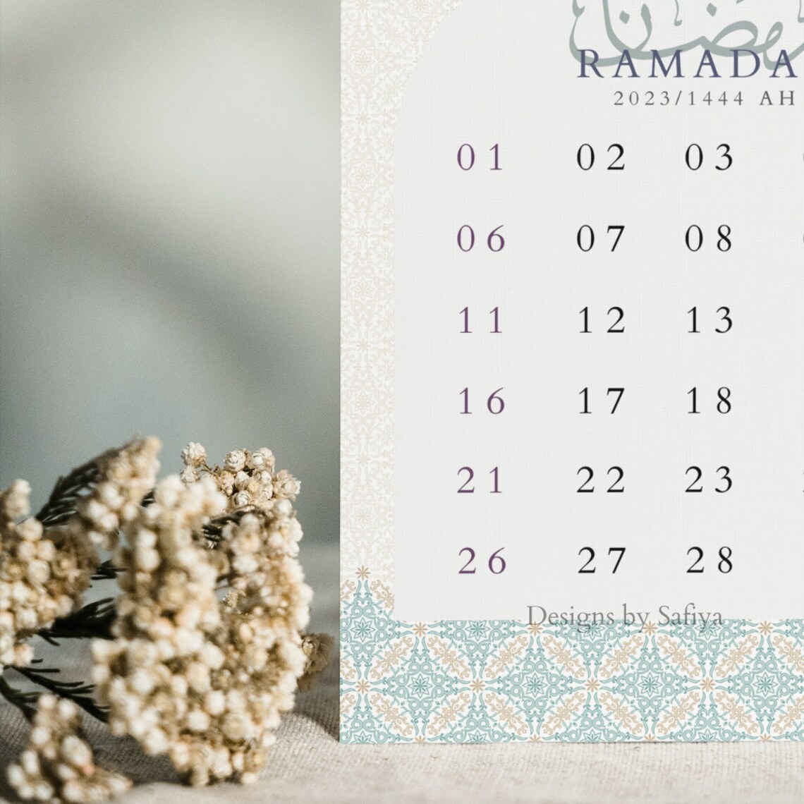 Ramadan Countdown Calendar | Ramadan Countdown | Countdown to Eid ...