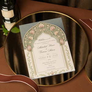 Islamic Wedding Invitation Card | Digital Nikaah Invite | Muslim ...