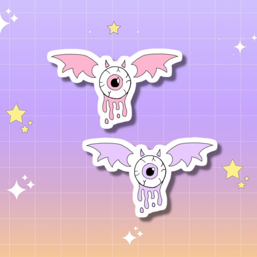 Flying Eyeball Decals Unique Designs Kawaii Laptop Decal - Etsy