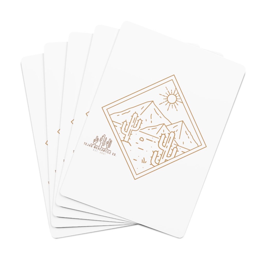 Desert Cactus Scene Custom Poker Cards - Etsy
