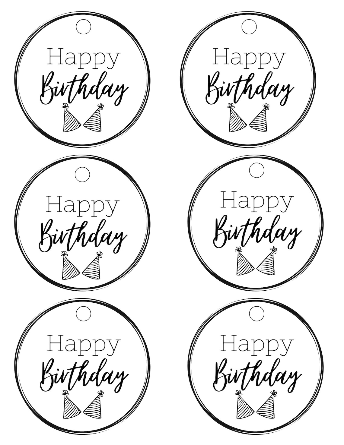 Happy Birthday Printable Present Label - Etsy