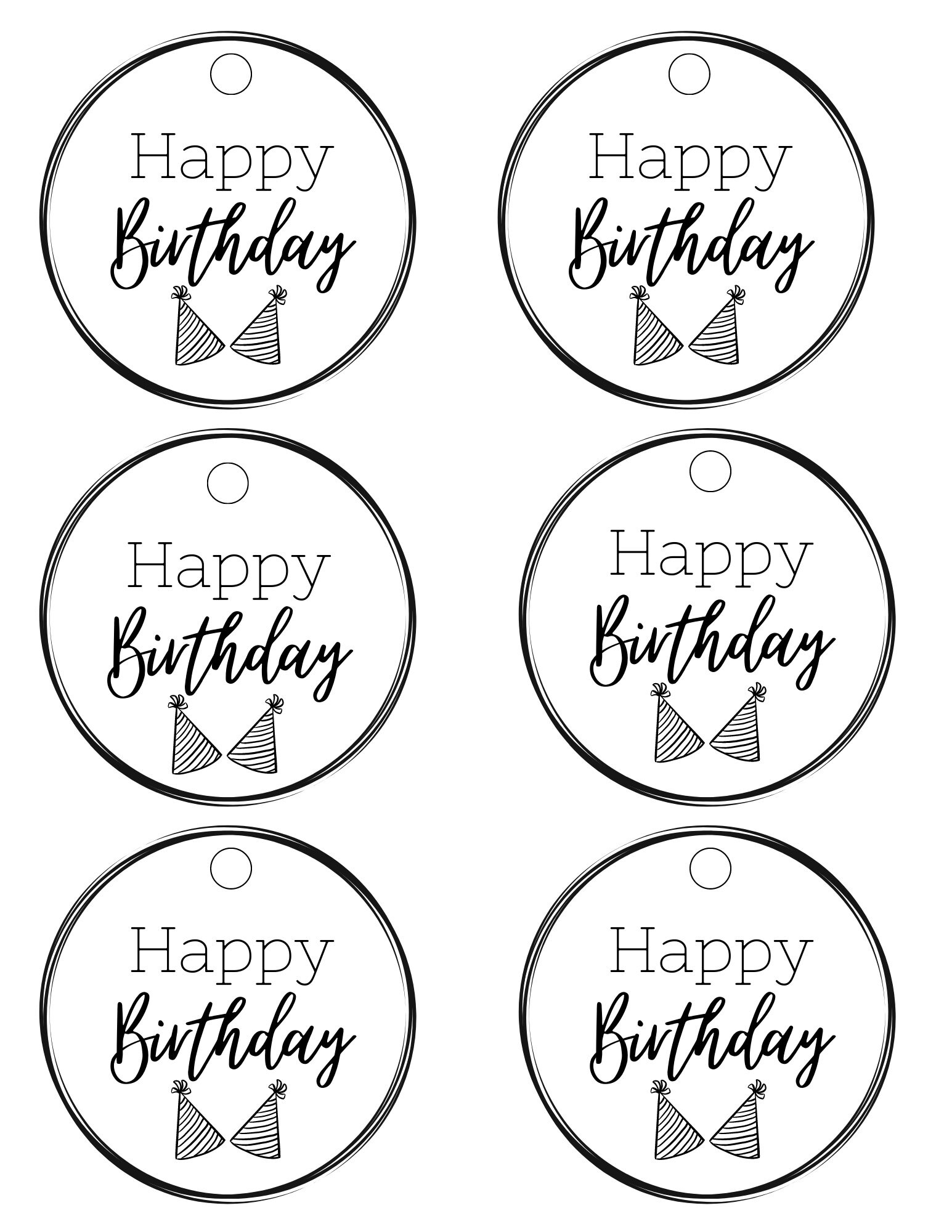 Happy Birthday Printable Present Label - Etsy