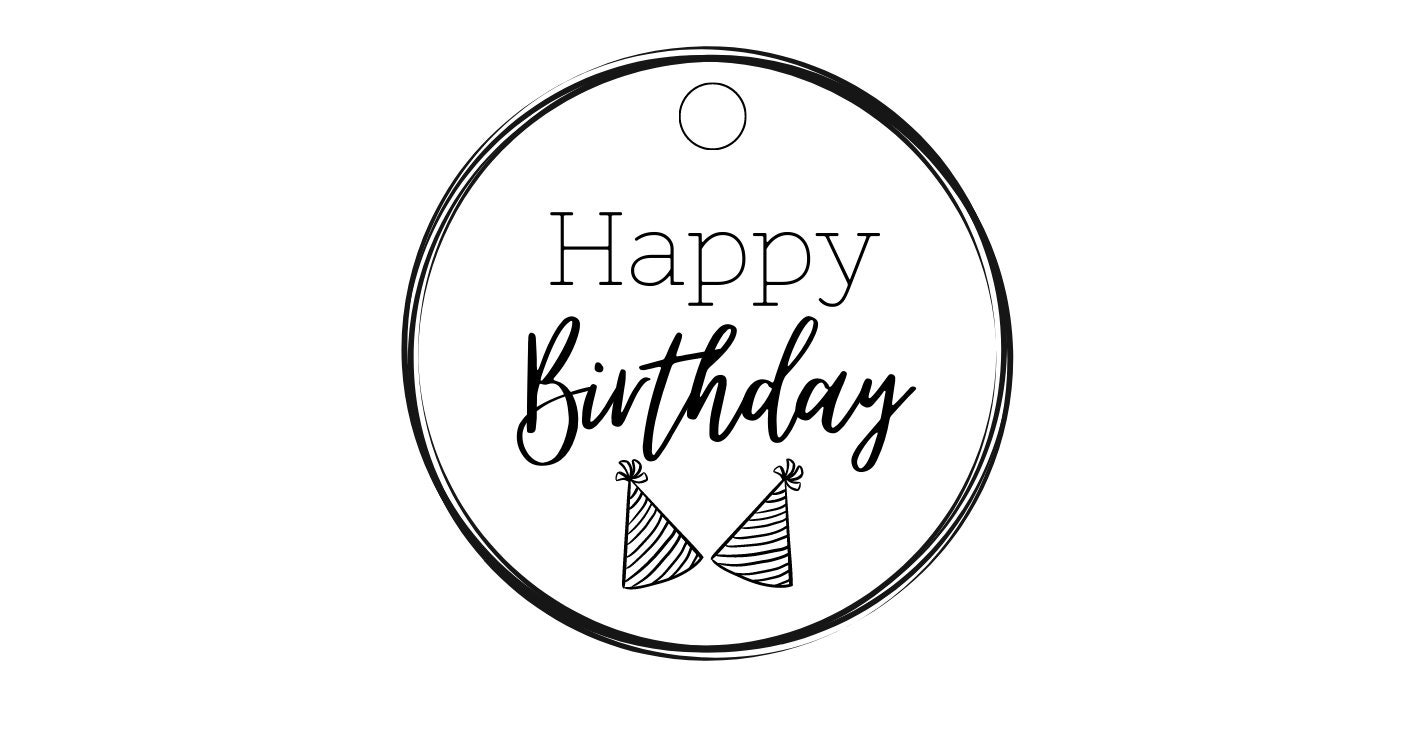 Happy Birthday Printable Present Label - Etsy