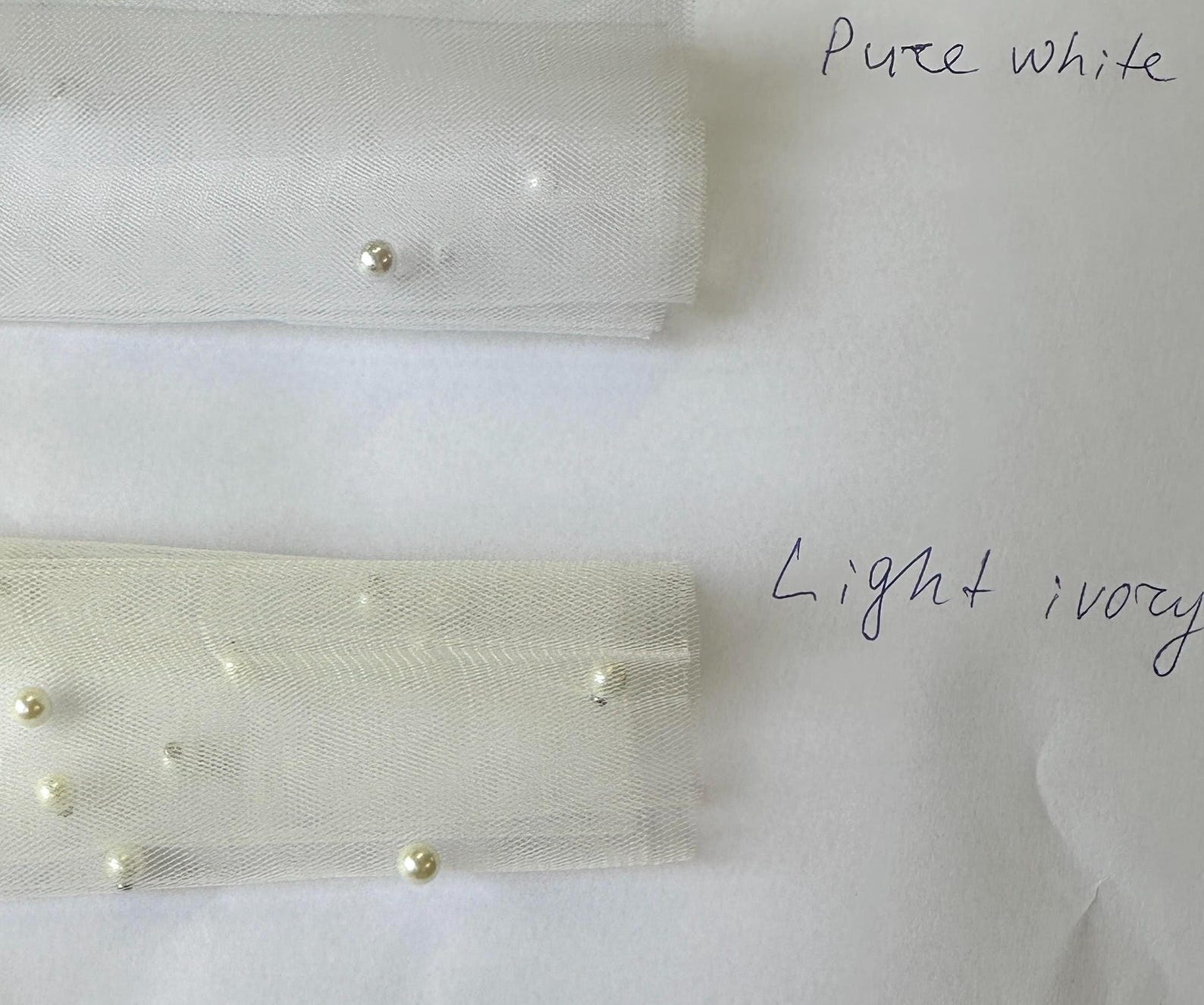 Pearl Tulle Fabric Sample: Wedding Colors & Sizes - Etsy