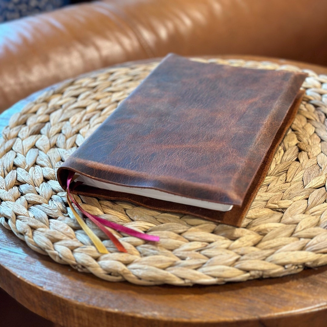 Real Bison Leather Bible | Rustic Genuine Leather Bible | Made-to-order ...