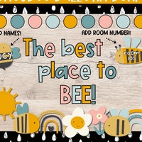Bee Theme Spring Bulletin Board Kit April May Classroom Decor Editable ...