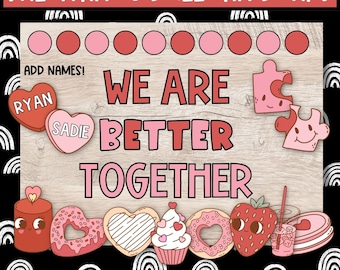 Valentine's Day Retro Groovy Bulletin Board Kit or Door Decor - Etsy