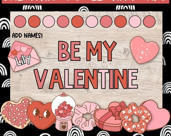 Valentine's Day Retro Groovy Bulletin Board Kit or Door Decor - Etsy