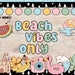 Retro Summer Beach Vibes Bulletin Board Kit, May and June Door Decor ...
