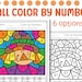 Kindergarten Worksheets for Number Practice, Fall Color by Number ...