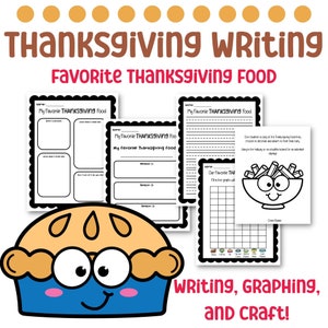 Thanksgiving Writing Activity Project for Kids, Thanksgiving Food ...