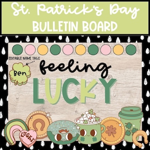 Feeling Lucky Retro and Groovy St. Patrick's Day Bulletin Board and ...