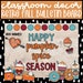 Retro Fall Bulletin Board and September October Door Decor, Pumpkin ...