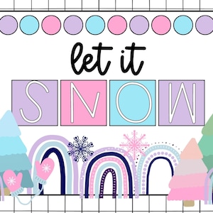 Let It Snow Winter Bulletin Board for Classroom, or Winter Door Decor ...