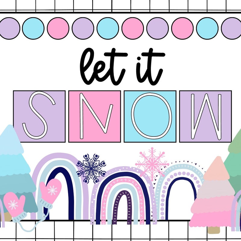 Let It Snow Bulletin Board - Etsy