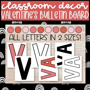 DIY Retro Valentine's Day Bulletin Board With Name Tags, Retro February ...