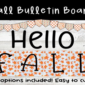 Fall Classroom Bulletin Board, DIY Bulletin Board, Classroom Decor ...
