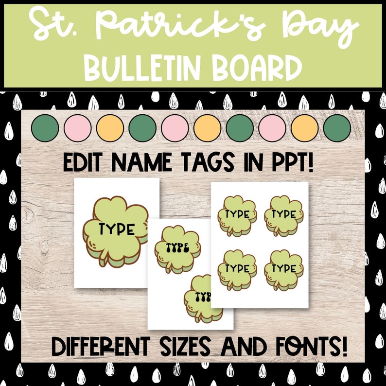 Feeling Lucky Retro and Groovy St. Patrick's Day Bulletin - Etsy