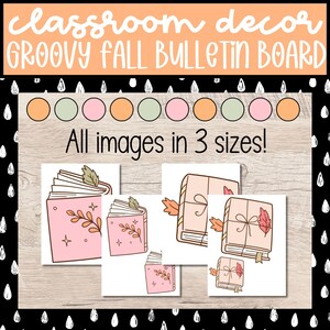 Retro Fall Reading Bulletin Board, September October Door Decor ...