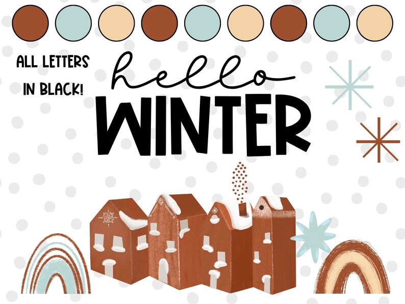 Boho Winter Bulletin Board for Classroom or Winter Door - Etsy