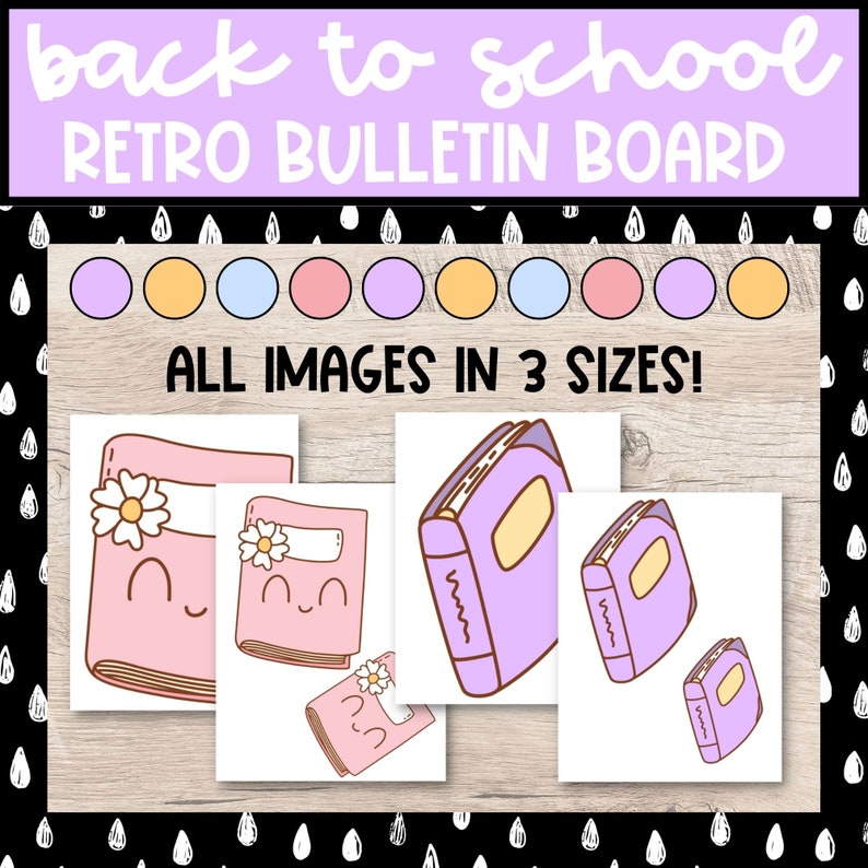 Back to School Reading Bulletin Board, Retro Library Bulletin Board for ...