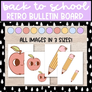 Retro Back to School Bulletin Board for Retro Classroom Decor, DIY ...