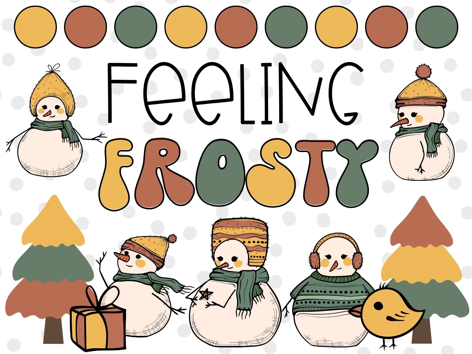 Retro Winter Bulletin Board for Classroom, or Winter Door Decor ...