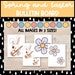 DIY Retro Spring and Easter Bulletin Board Kit With Name Tags, March ...