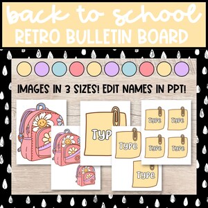 Back to School Retro Groovy Bulletin Board for Easy DIY Classroom Decor ...