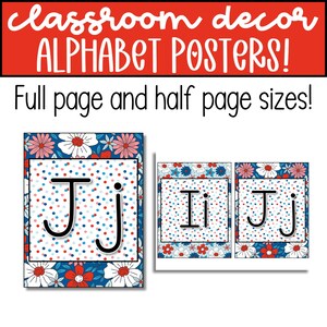 Alphabet Posters for Classroom, DIY Classroom Posters, Patriotic Themed ...