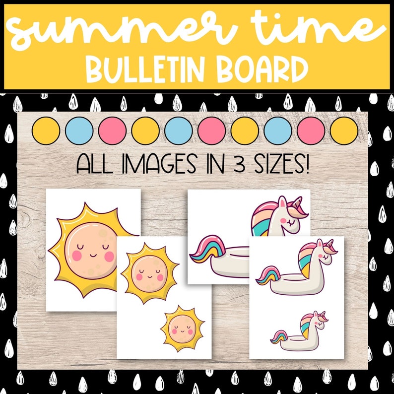 Retro Summer Beach Bulletin Board Kit Beach April and May - Etsy