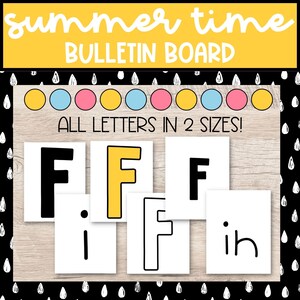 Retro Summer Beach Bulletin Board Kit, Beach April and May Door Decor ...