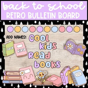 Retro Back to School Bulletin Board Bundle, Retro Classroom Decor, DIY ...