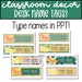 EDITABLE Desk Name Tags for Classroom, Lemon Farmhouse Classroom Decor ...