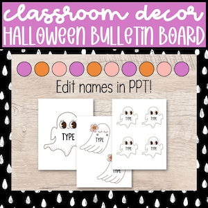Retro Halloween Bulletin Board, Too Cute to Spook, Retro Fall Classroom ...
