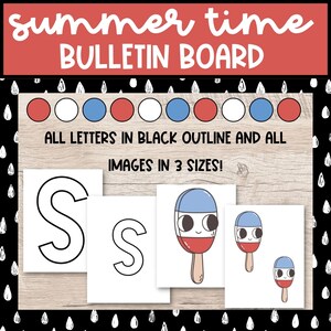 Retro Summer 4th of July Bulletin Board Kit, June and July Bulletin ...